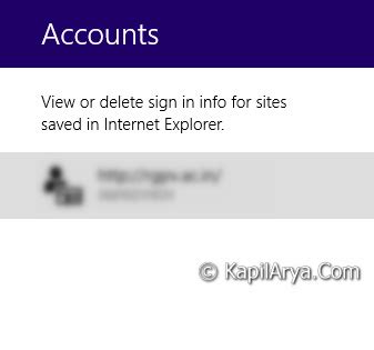 How To Remove Stored Passwords In Internet Explorer 10 11
