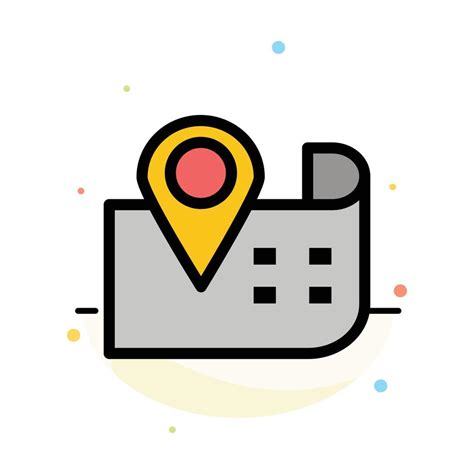 Map Navigation Location Abstract Flat Color Icon Template 13248671