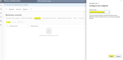 How To Setup Business Events With Azure Service Bus Queue Endpoint In