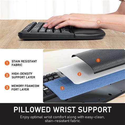 Meetion Ergonomic Keyboard Split Wireless Keyboard With Cushioned