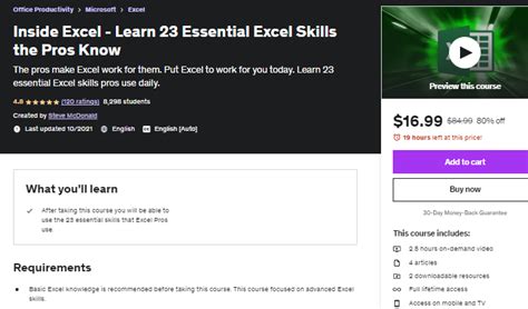 Best Excel Training Online Classes Courses