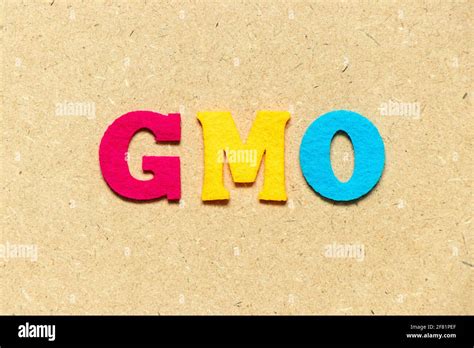 Color Cloth Alphabet Letter In Word Gmo Abbreviation Of Genetically