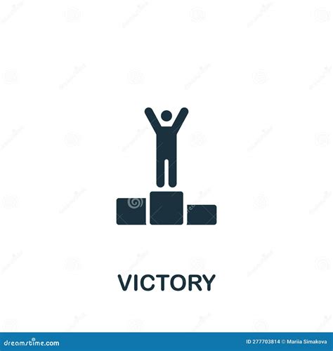 Victory Icon Monochrome Simple Sign From Challenges Collection Stock Vector Illustration Of