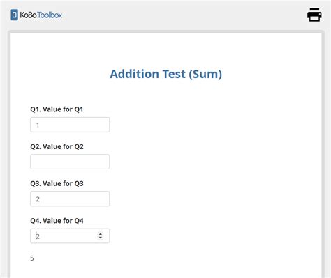 Sum Formula Form Building Kobotoolbox Community Forum
