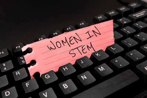 Conceptual Caption Women In Stem Business Idea Science Technology Engineering Mathematics
