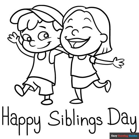 Siblings Coloring Pages Coloring Home