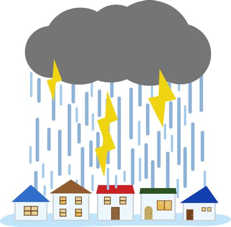 ゲリラ豪雨のイラスト4 無料イラスト素材のillalet