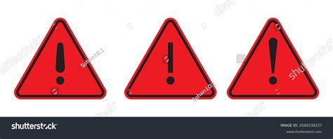 Warning Precaution Attention Alert Icon Set Stock Vector Royalty Free 2588339227 Shutterstock