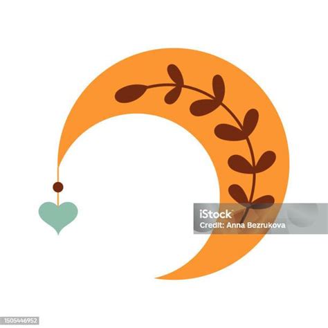 추상적인 양식화된 장식용 보헤미안 달과 태양의 별자리는 패턴과 꽃 장식이 있습니다 실내 장식 포스터 의류 장식 흰색 배경에 평평하게 격리된 그림 개체 그룹에 대한 스톡 벡터