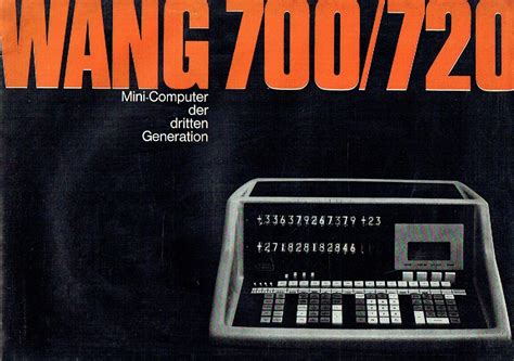 Wang 700 720 Mini Computer Der Dritten Generation By Wang Europe S A Brüssel Belgien