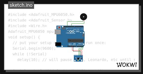 Test Mpu6050 Wokwi ESP32 STM32 Arduino Simulator