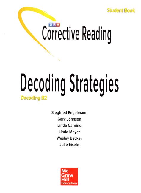 Sra Corrective Reading Decoding Strategies Aloha Braille And Company