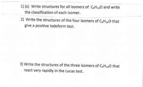 Solved A Write Structures For All Isomers Of CaH And Chegg Com
