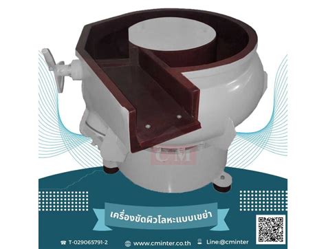 เครื่องขัดผิวโลหะแบบเขย่า มีสะพานแยกชิ้นงาน Vibratory Finishing Machine With Separator