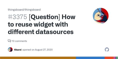Question How To Reuse Widget With Different Datasources · Issue 3375