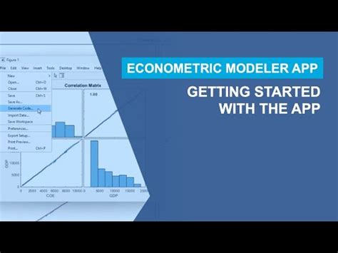 Econometric Modeler App Getting Started With The App MATLAB