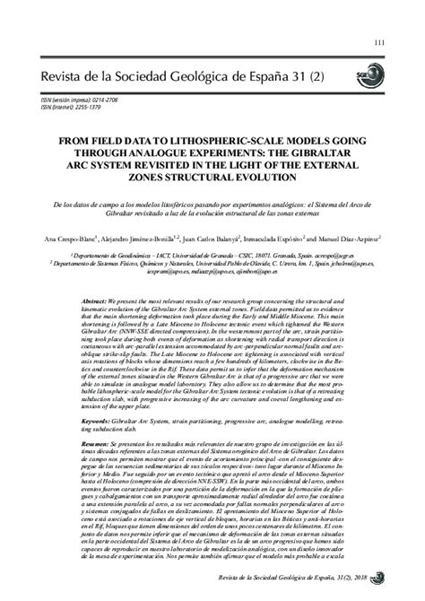 Pdf From Field Data To Lithospheric Scale Models Going Through Analogue Experiments The