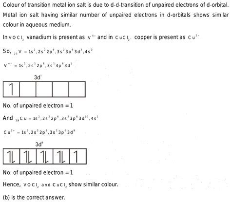 Which Pair Of Compound Is Expected To Show Similar Color In Aqueous