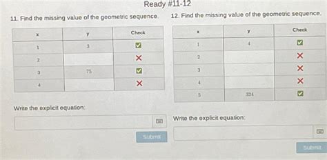 Solved Find The Missing Value Of The Geometric Sequence Chegg