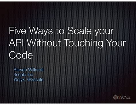 Five Ways To Scale Your Api Without Touching Your Code Pdf Cloud