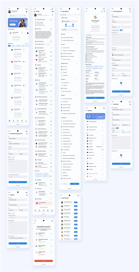 Happy Worker Job Finder App Ui Kit Behance