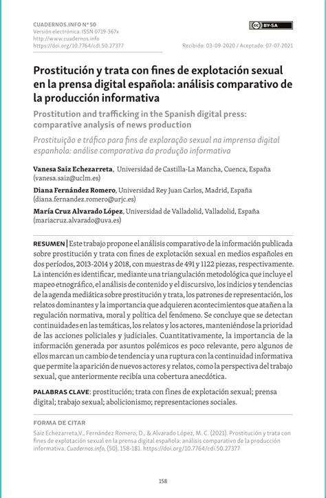 PDF Prostitución y trata con fines de explotación sexual en la prensa digital española