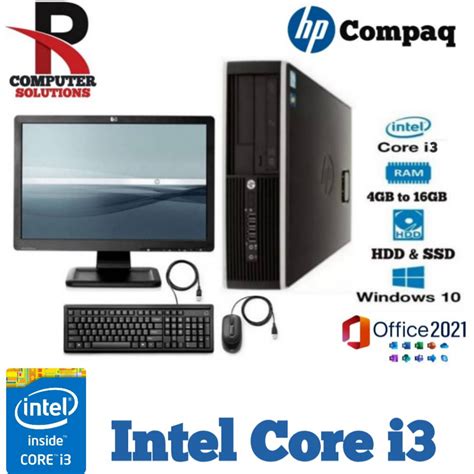 HP Compaq SFF Desktop Intel Core I3 2nd Gen PC Only Full Set Refurbished See More