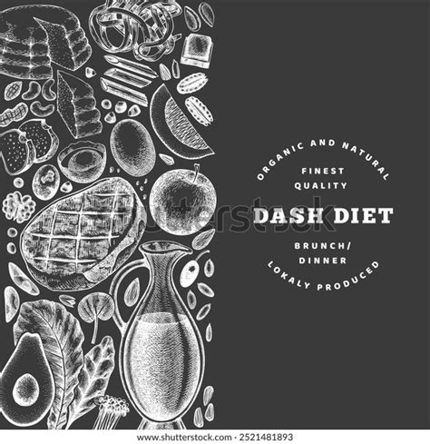 Dash Diet Design Template Vector Hand Stock Vector Royalty Free