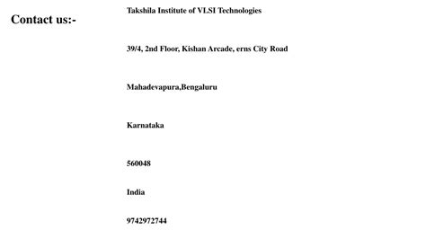 PPT Cmos Circuit Design Training In Bangalore Takshila Vlsi PowerPoint Presentation ID