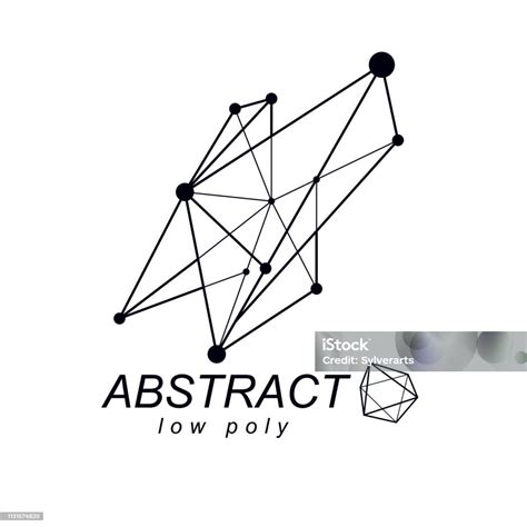 3d 종이 접기 추상 메쉬 개체 벡터 추상적인 디자인 요소입니다 혁신 기술 추상 기호입니다 0명에 대한 스톡 벡터 아트 및 기타 이미지 Istock