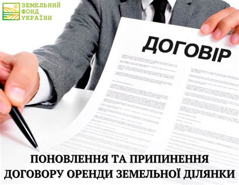Поновлення та припинення договору оренди земельної ділянки