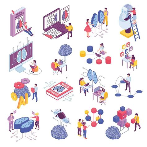 neural network programmer set 25803509 vector art at vecteezy