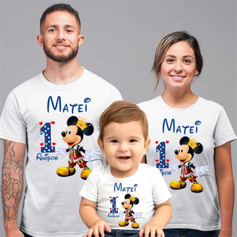 Set 3 Tricouri Mama Tata Si Copil Personalizate Cu Nume Si Varsta