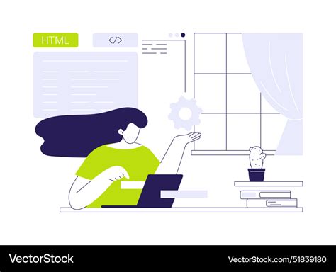 Html Coding Abstract Concept Royalty Free Vector Image