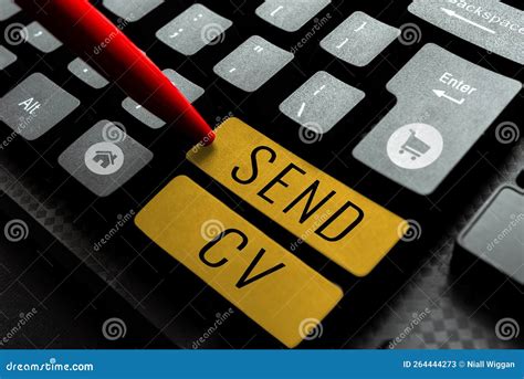 Handwriting Text Send Cv Internet Concept Give Resume Curriculum Vitae For Applying To Job