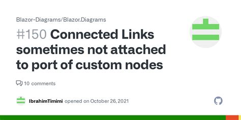 Connected Links Sometimes Not Attached To Port Of Custom Nodes · Issue 150 · Blazor Diagrams