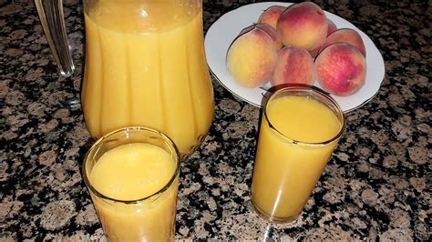 عصير خوخ طبيعي Youtube