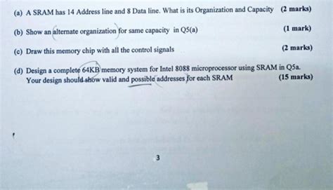 Solved A A Sram Has 14 Address Line And 8 Data Line What