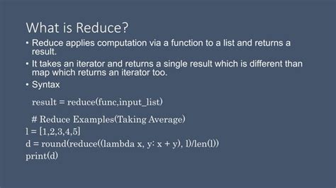 Map Filter Reduce In Python Pptx