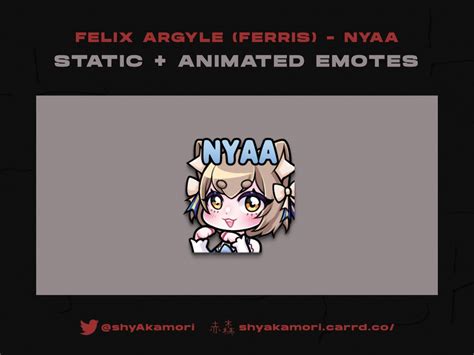 Static And Animated Emotes Set Felix Argyle Ferris Nyaa Emote Twitch Discord Youtube