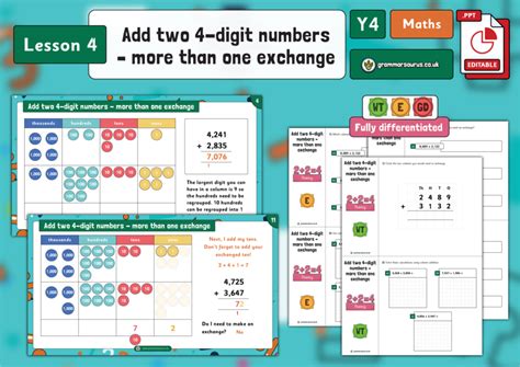 Year Addition And Subtraction Add Two Digit Numbers More Than One Exchange Lesson