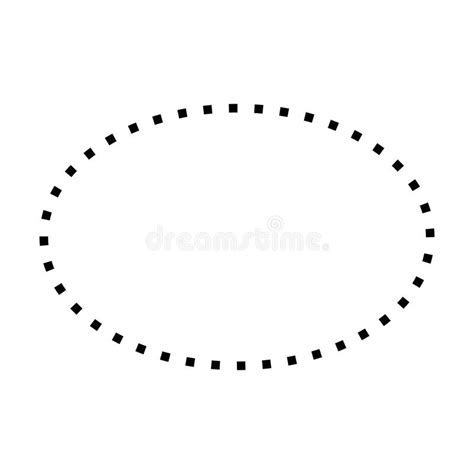 Ellipse Symbol Dotted Shape Vector Icon For Creative Graphic Design Ui Element Stock Vector