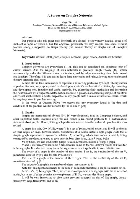 Pdf A Survey On Complex Networks