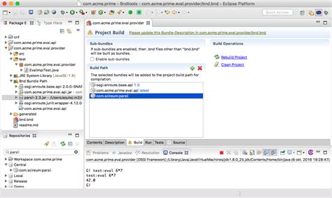 Dependencies Bndtools