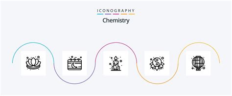 chemistry line 5 icon pack including chinese yin moon yang chinese 18320151 vector art at