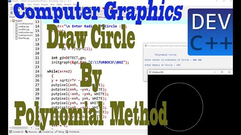 Program In C To Draw A Circle Using Polynomial Method Hindi