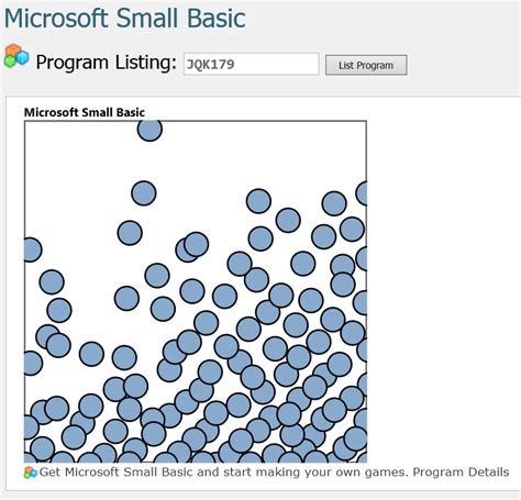 Small Basic Featured Program Fluid Particle Simulation Microsoft