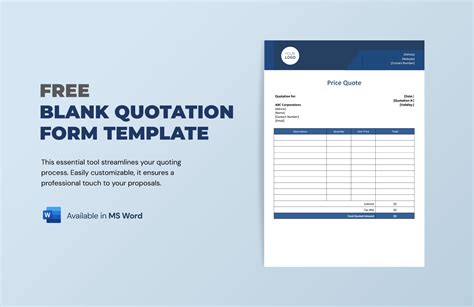 Free Quotation Form Template Download In Word 53 OFF