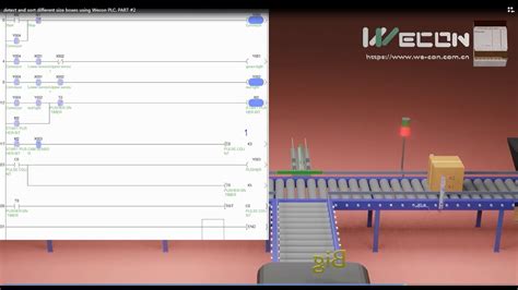 Detect And Sort Different Size Boxes Using Wecon Plc Part 2 Youtube