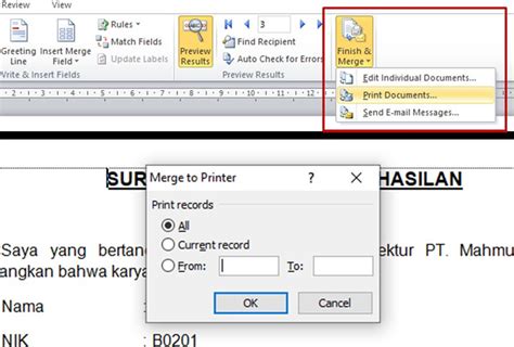 Cara Membuat Mail Merge Word Dengan Data Excel Trik Khusus
